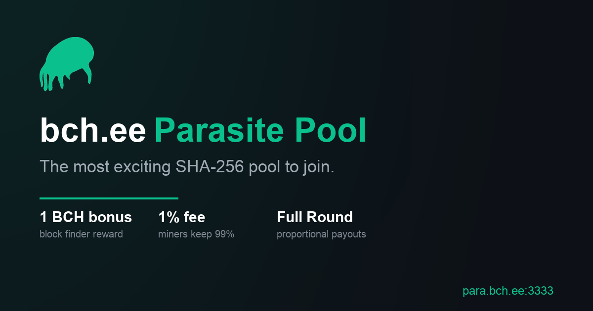 bch.ee Parasite Pool — Bitcoin Cash Mining Pool